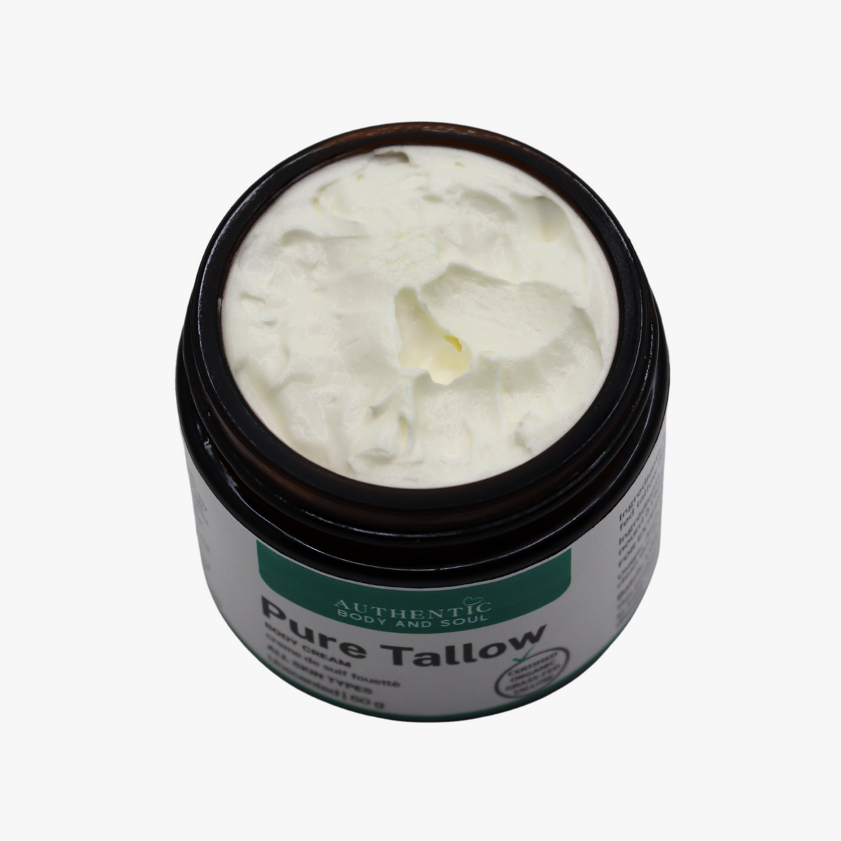 PURE Whipped TALLOW Balm - Certified Organic Grassfed Beef Tallow ...